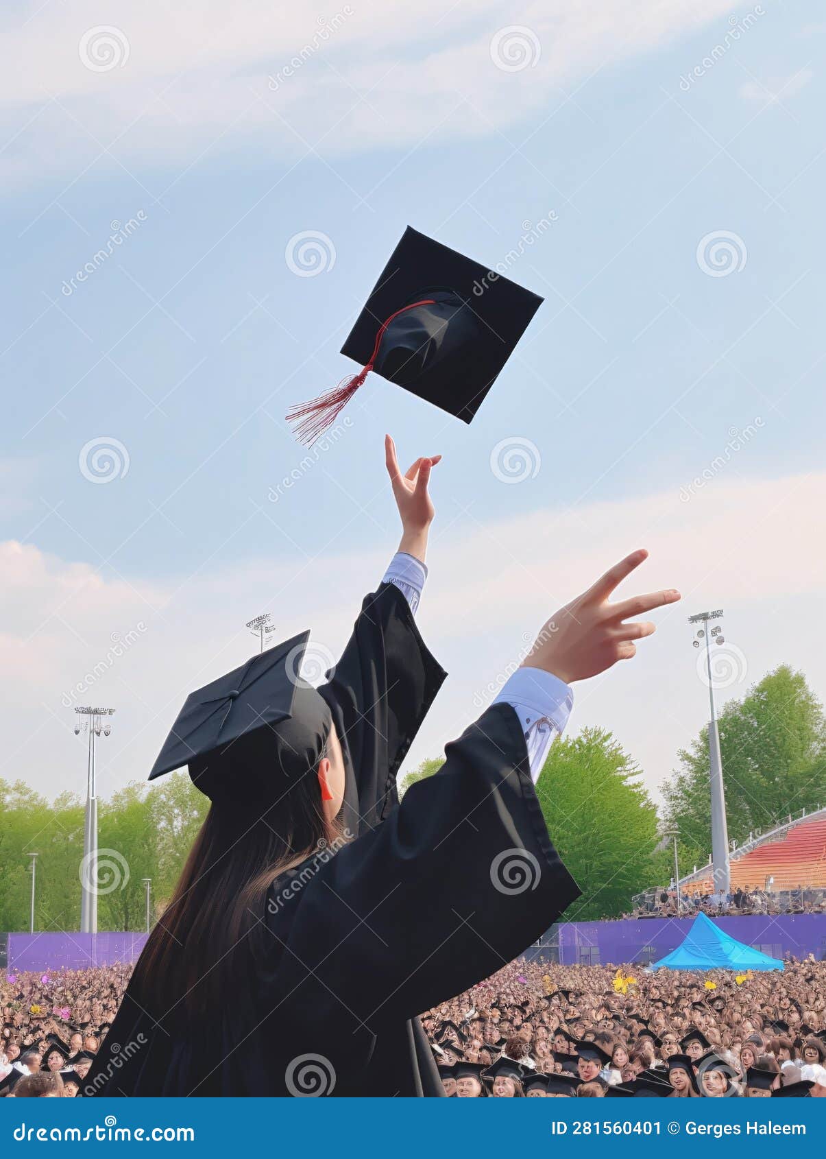 Photo Student Walking To Graduation Ceremony Made with Generative Ai ...
