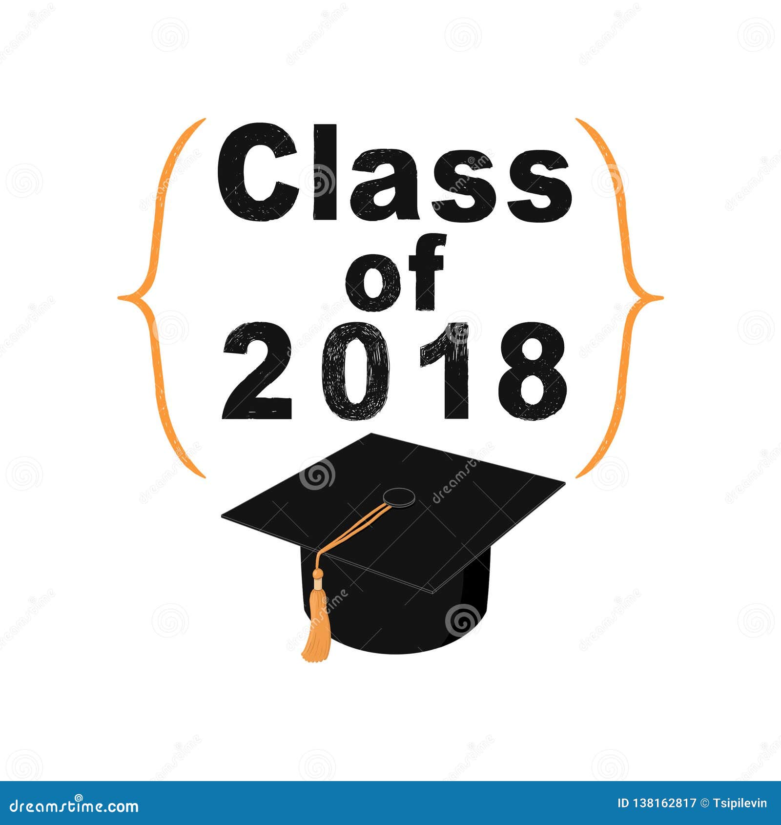 Class of 2018 sign stock illustration. Illustration of student - 138162817