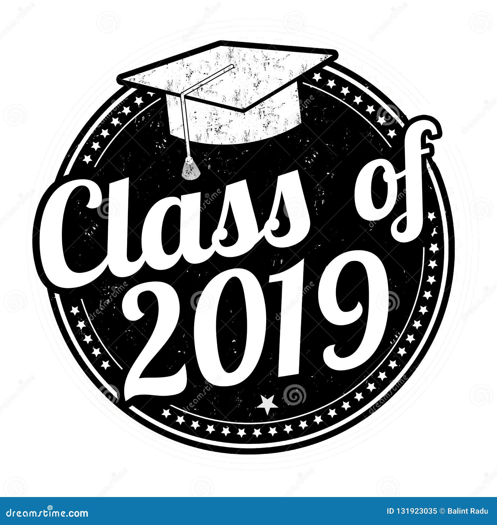 Class of 2019 stamp stock vector. Illustration of grad - 131923035