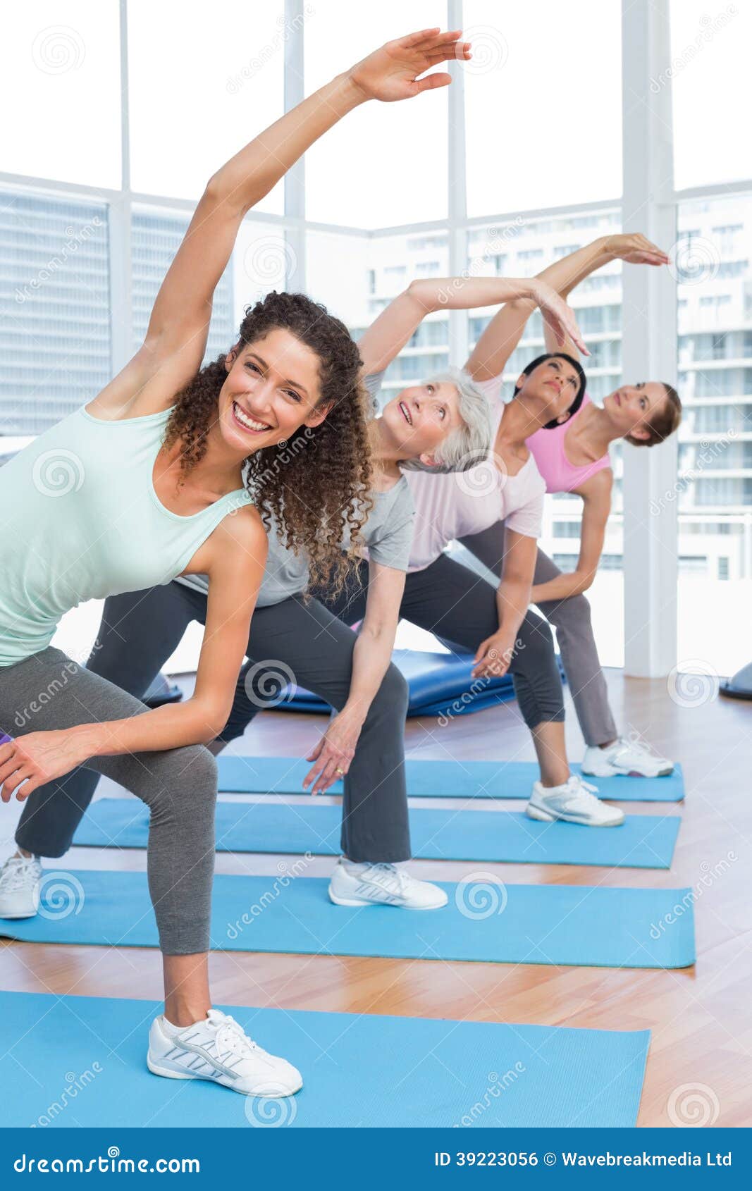 Class Stretching Hands at Yoga Class Stock Photo - Image of active ...