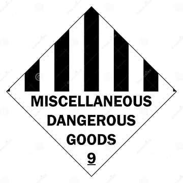 Class 9 Symbols: Miscellaneous Hazardous Materials. Stock Illustration ...