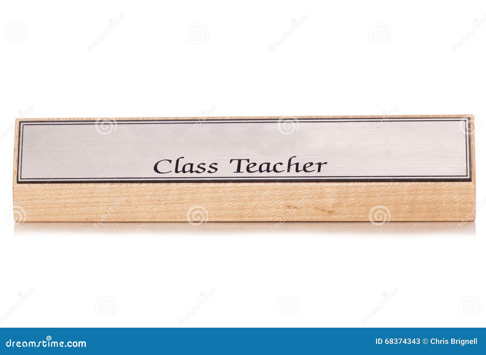 Class Teacher Desk Name Plate Stock Image - Image of isolated, school ...