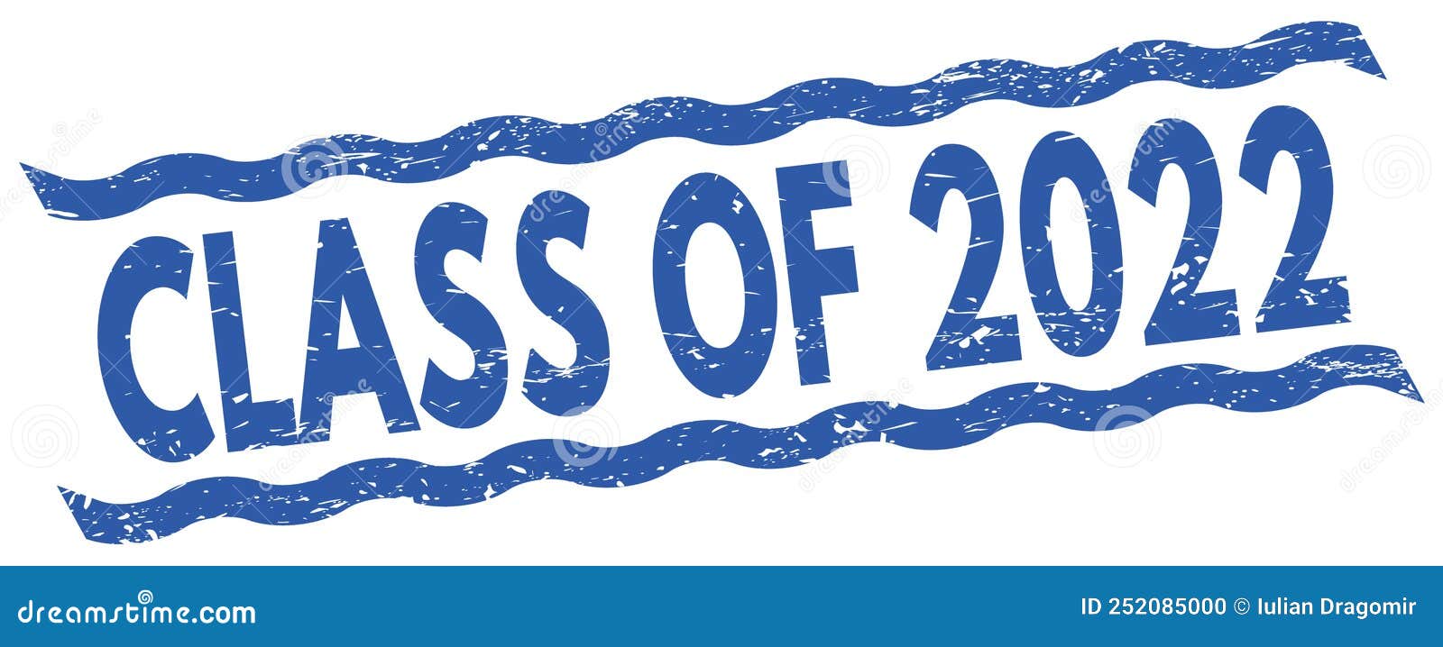 CLASS of 2022 Text on Blue Lines Stamp Sign Stock Illustration ...
