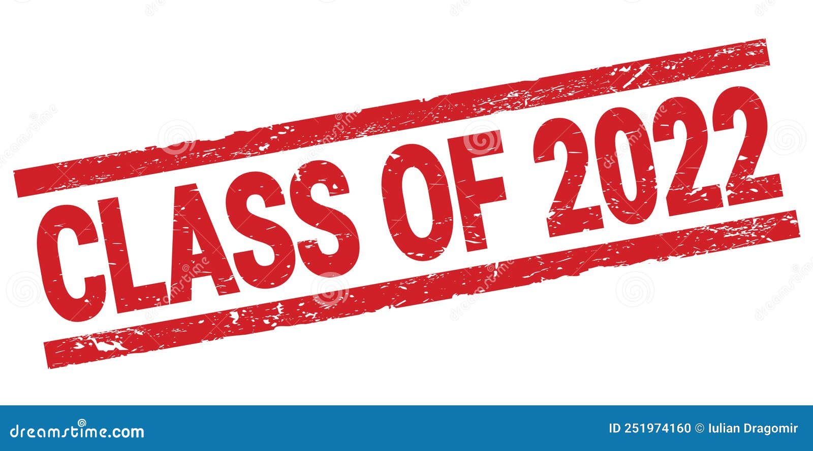 CLASS of 2022 Text on Red Rectangle Stamp Sign Stock Illustration ...