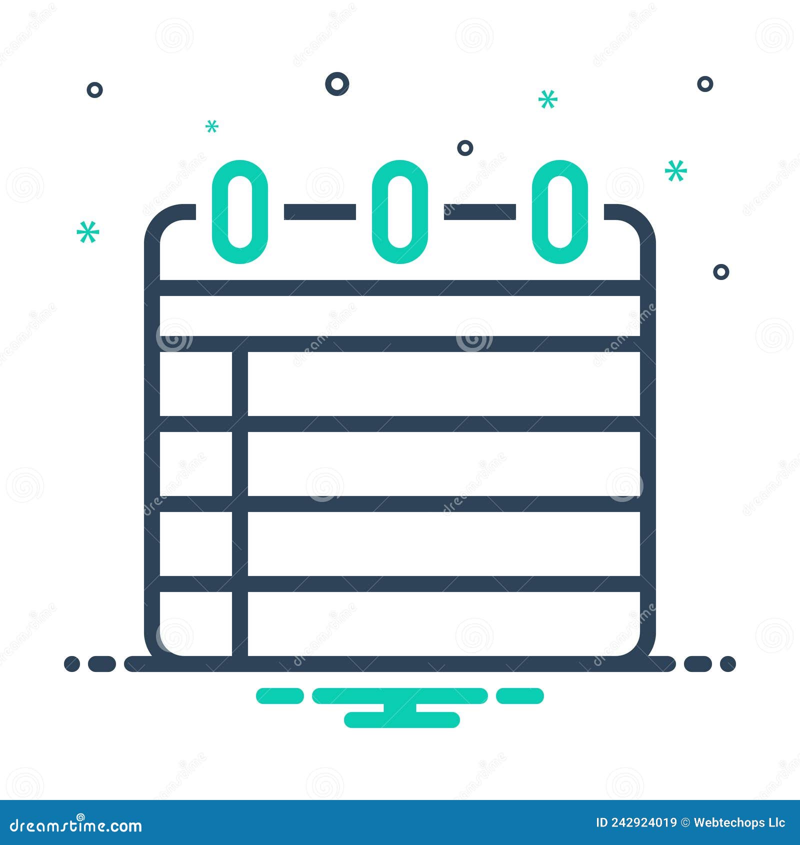 Mix Icon for Class Timetable, Schedule and Program Stock Vector ...