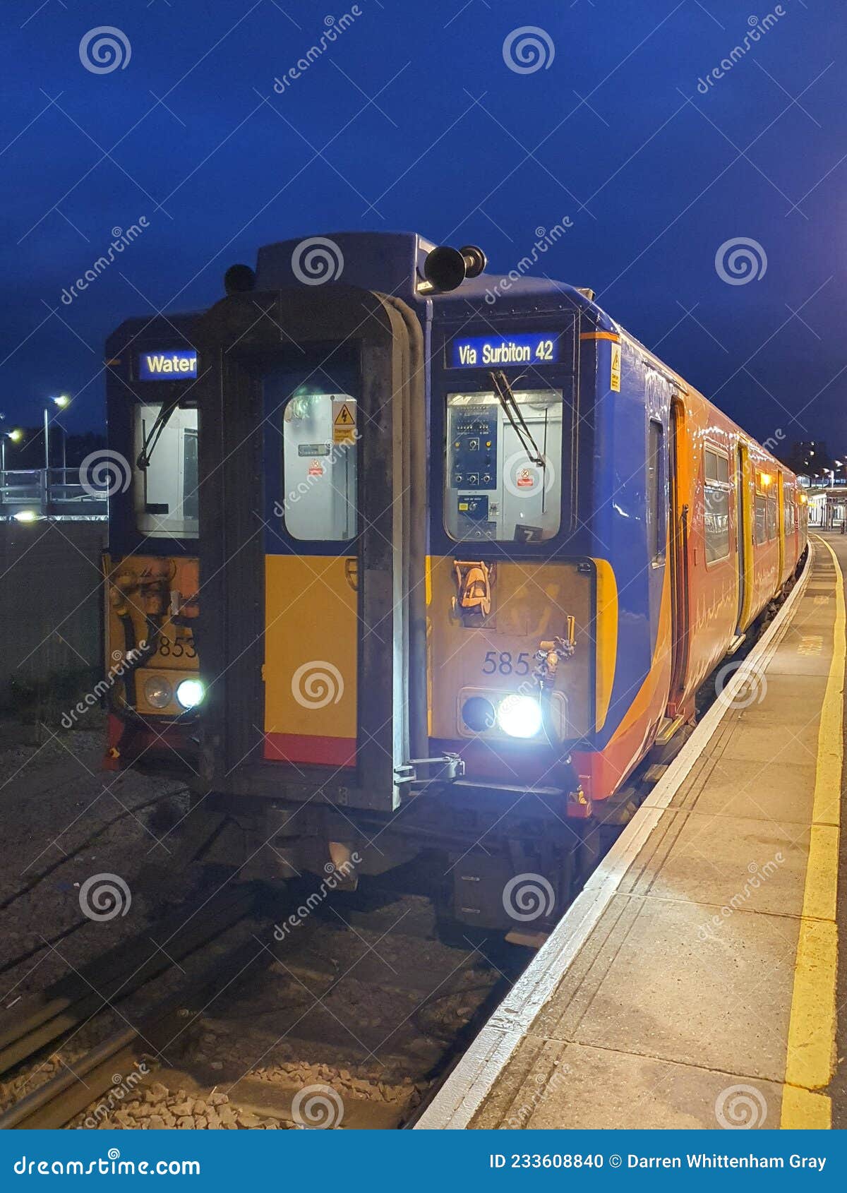 A Class 455 Train at Guildford Station Editorial Image - Image of iron ...