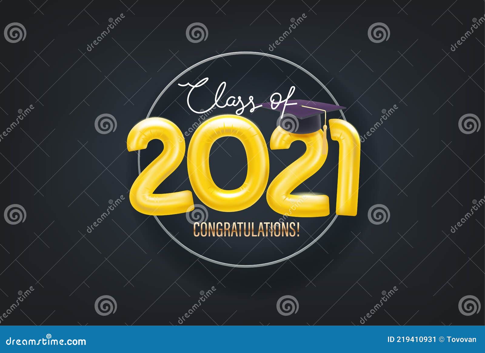 Class of 2021 vector card stock vector. Illustration of digits - 219410931