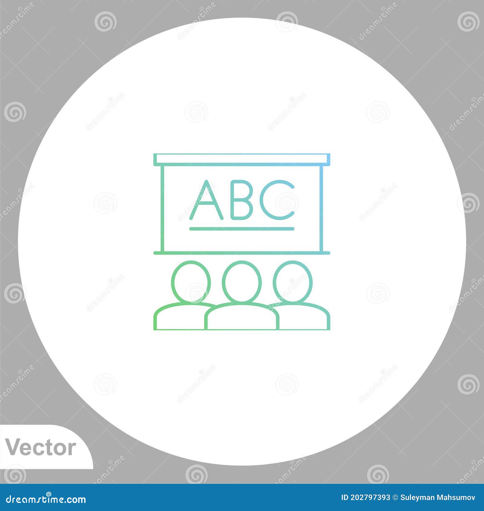Class Vector Icon Sign Symbol Stock Vector - Illustration of conference ...