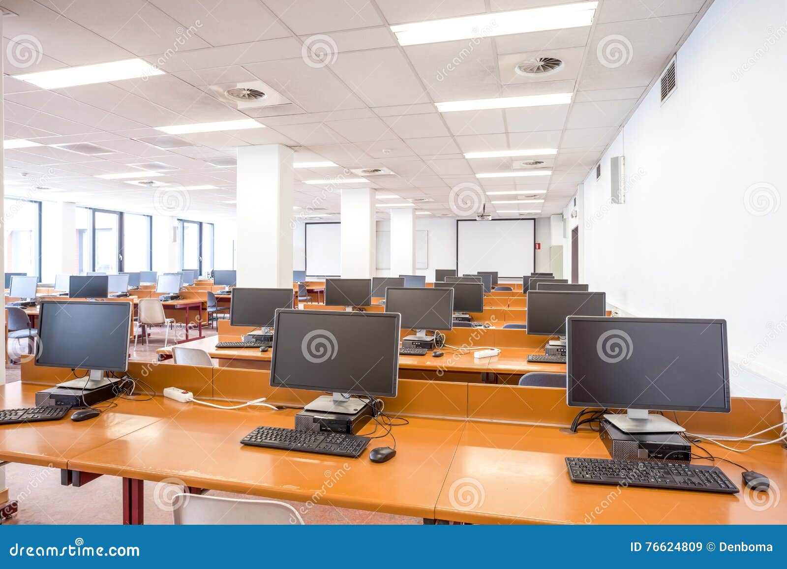Class whit computers stock image. Image of training, tech - 76624809