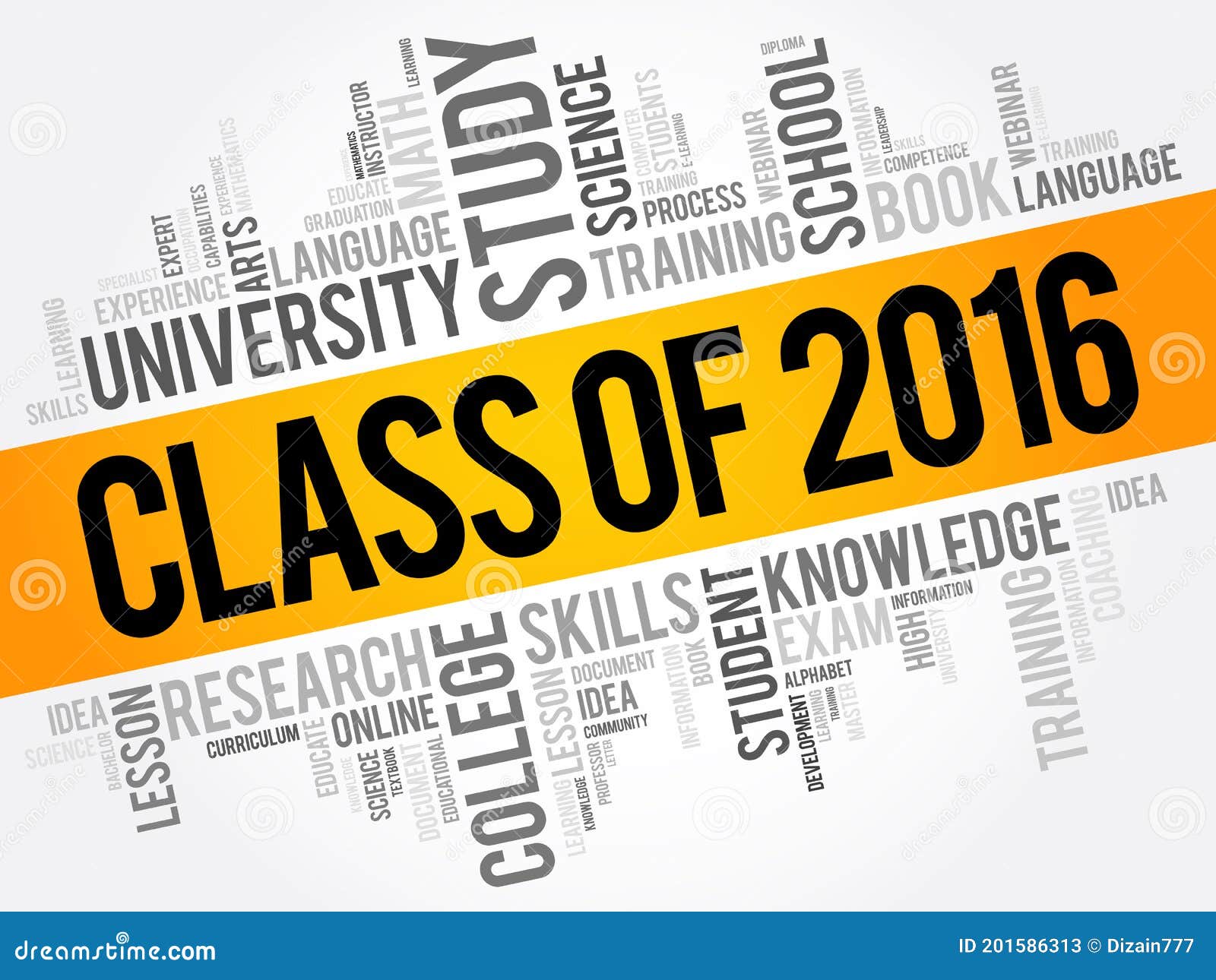 CLASS of 2016 Word Cloud Collage Stock Illustration - Illustration of ...