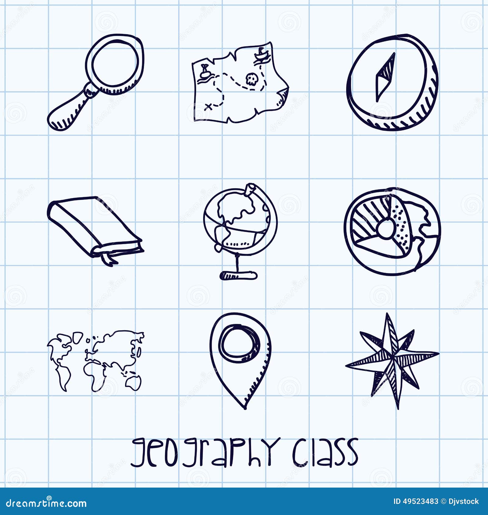 Classe de géographie illustration de vecteur. Illustration du école ...