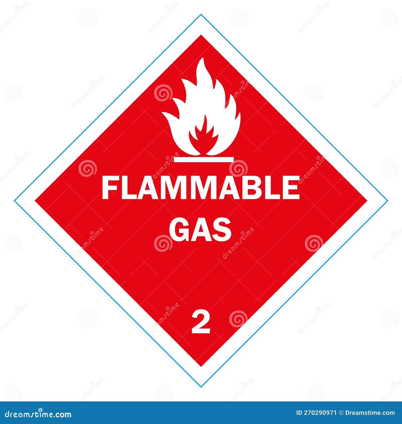 Classe 2 Symbole Gaz Inflammable. Illustration Vectorielle ...