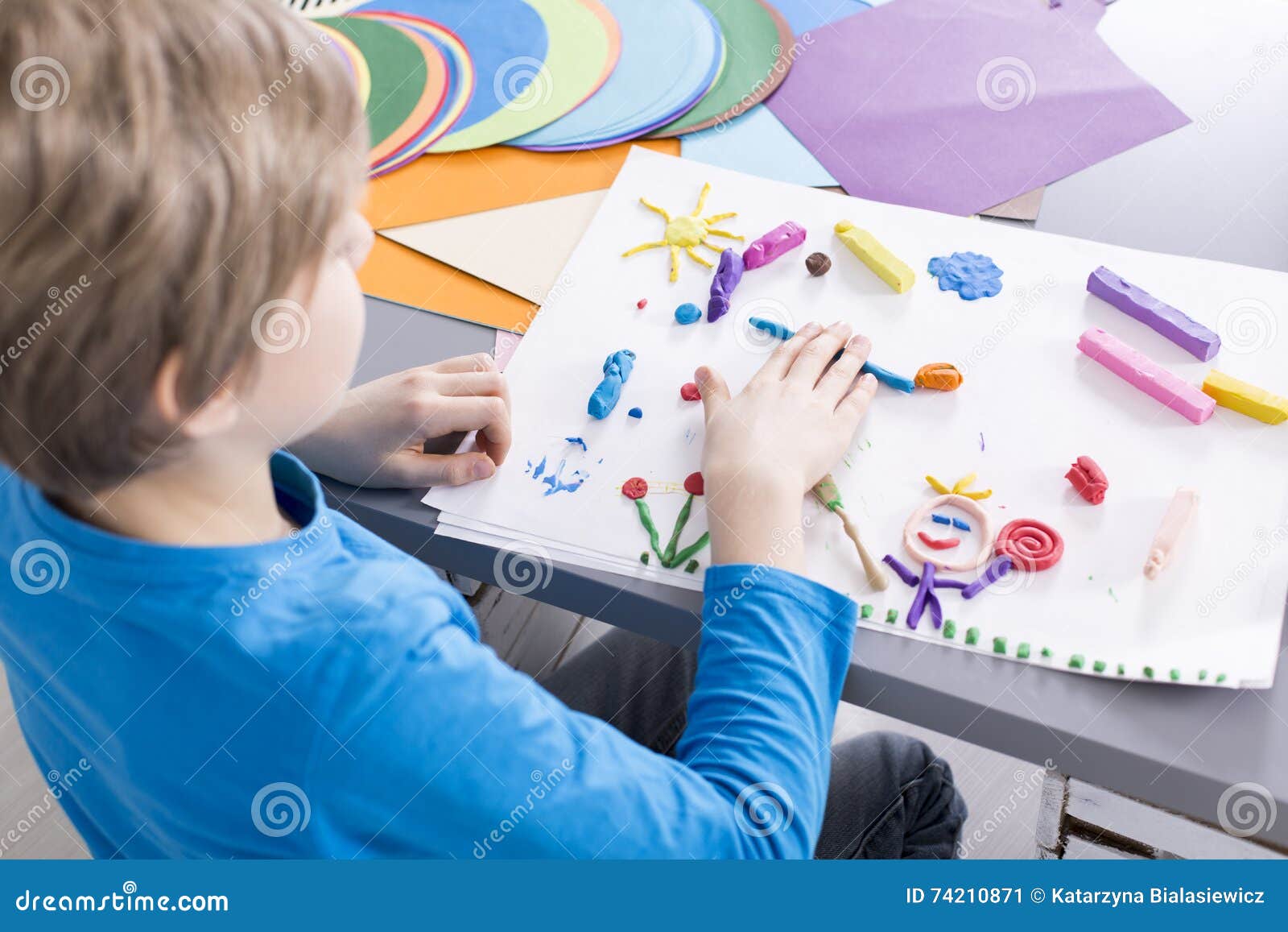 Classes from Plasticine at School Stock Image - Image of create, class ...