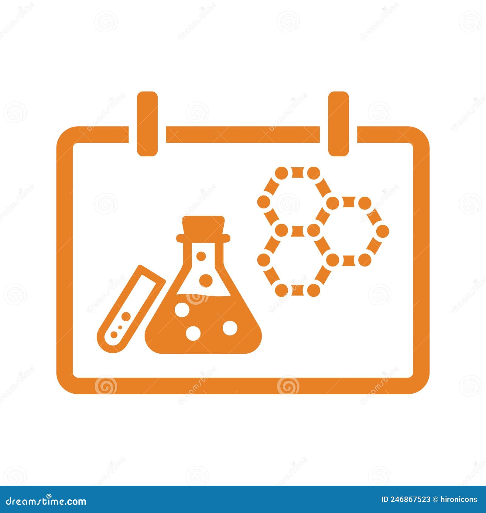 Classes, Science, Education Icon. Orange Color Design Stock ...