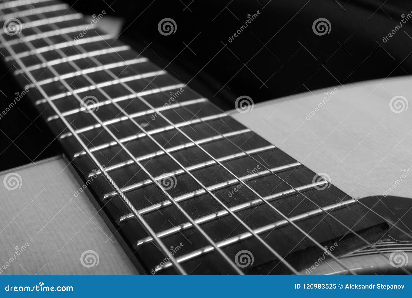 Classic Acoustic Guitar Close-up Stock Image - Image of blues, brown ...