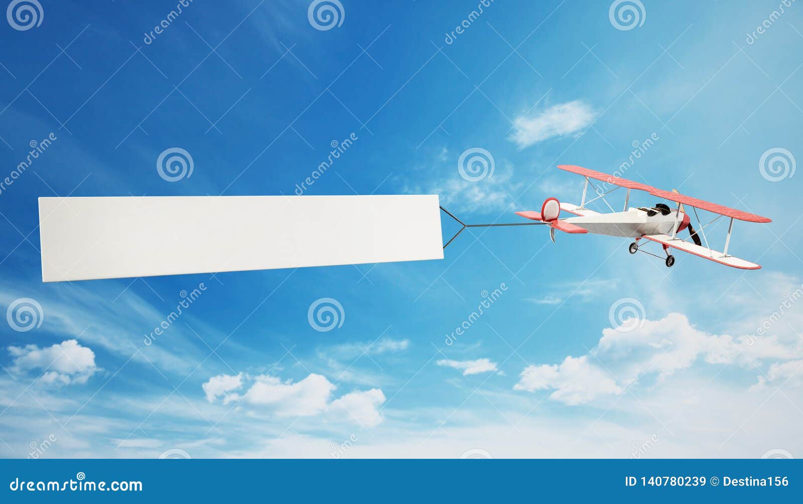 Airplane Pulling Banner Cartoon Character Vector Illustration ...