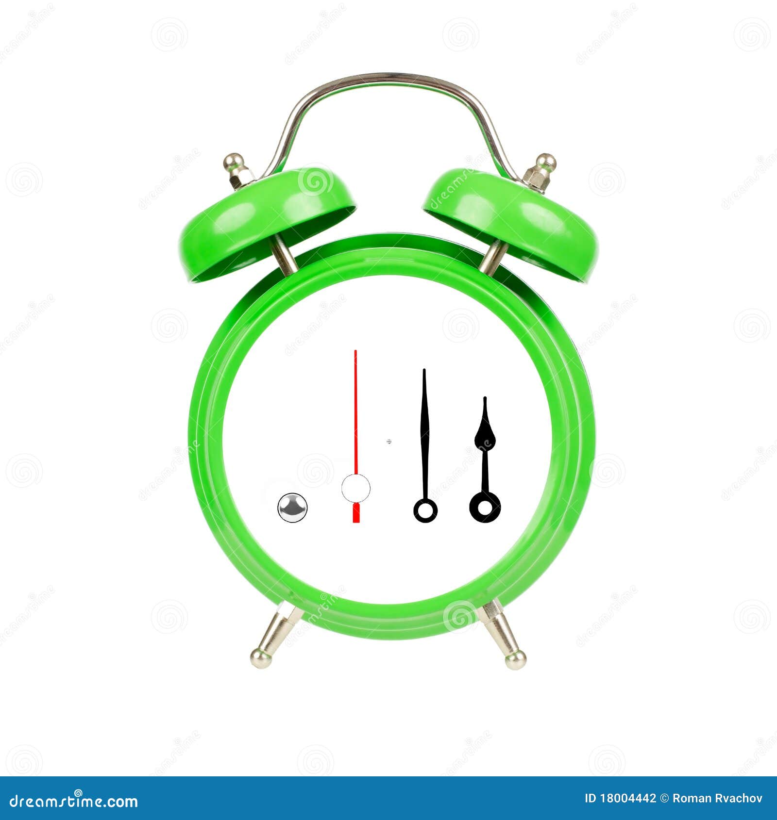 Classic Alarm Clock. Isolated, Green on White. Stock Photo - Image of ... Classic Alarm Clock. Isolated, Green on White. Stock Photo - Image of ...
