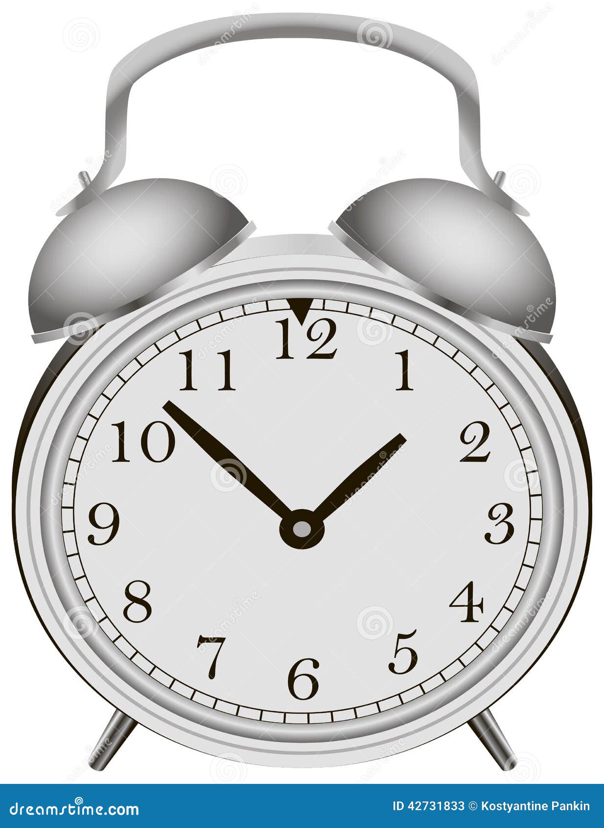 Classic alarm clock stock vector. Illustration of minute - 42731833