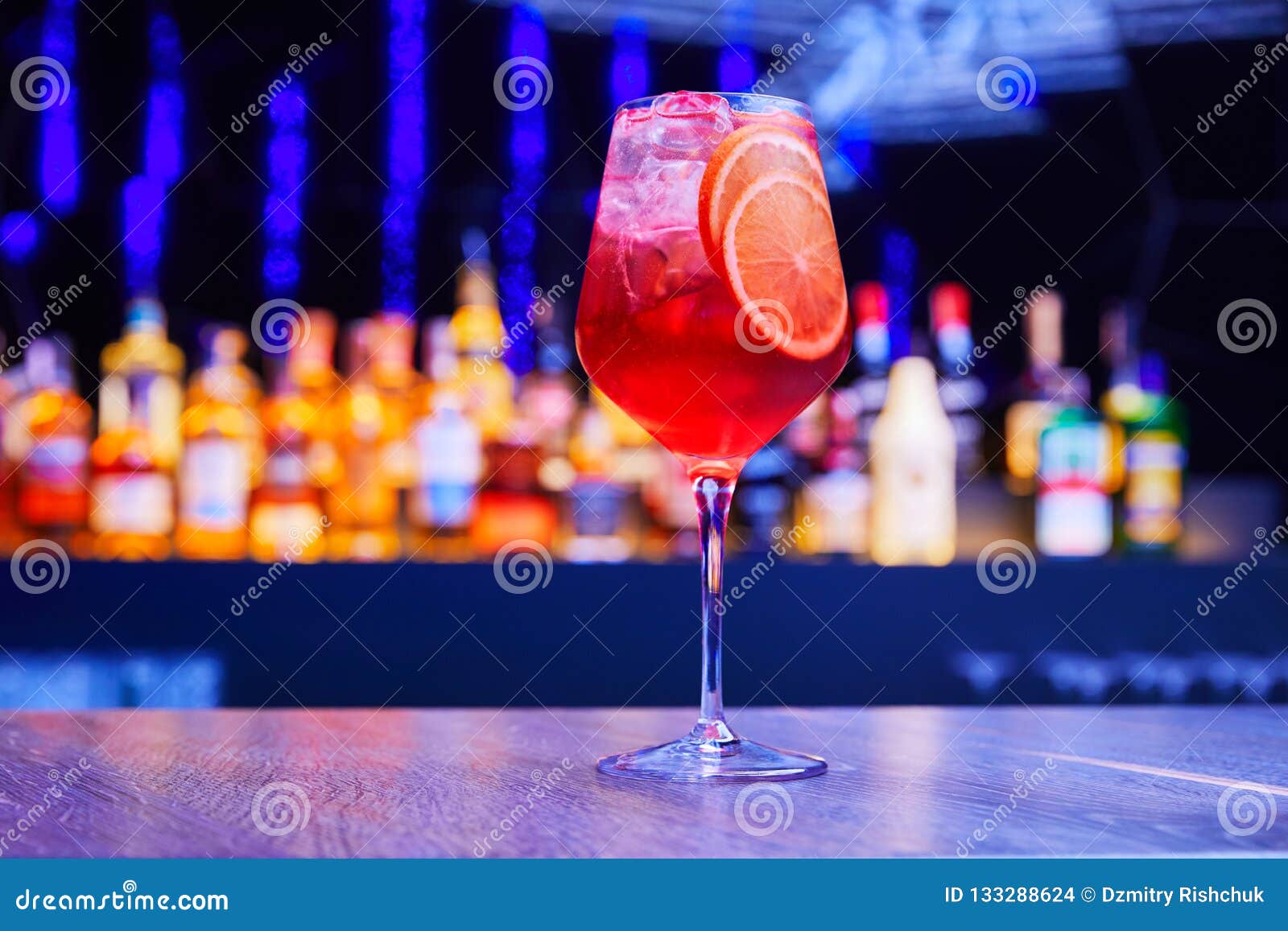 Classic Alcoholic Cocktail on the Night Bar Stock Photo - Image of male ...