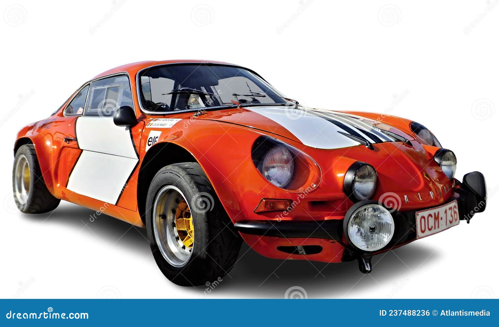 Classic Alpina Rally car editorial photo. Image of orange - 237488236