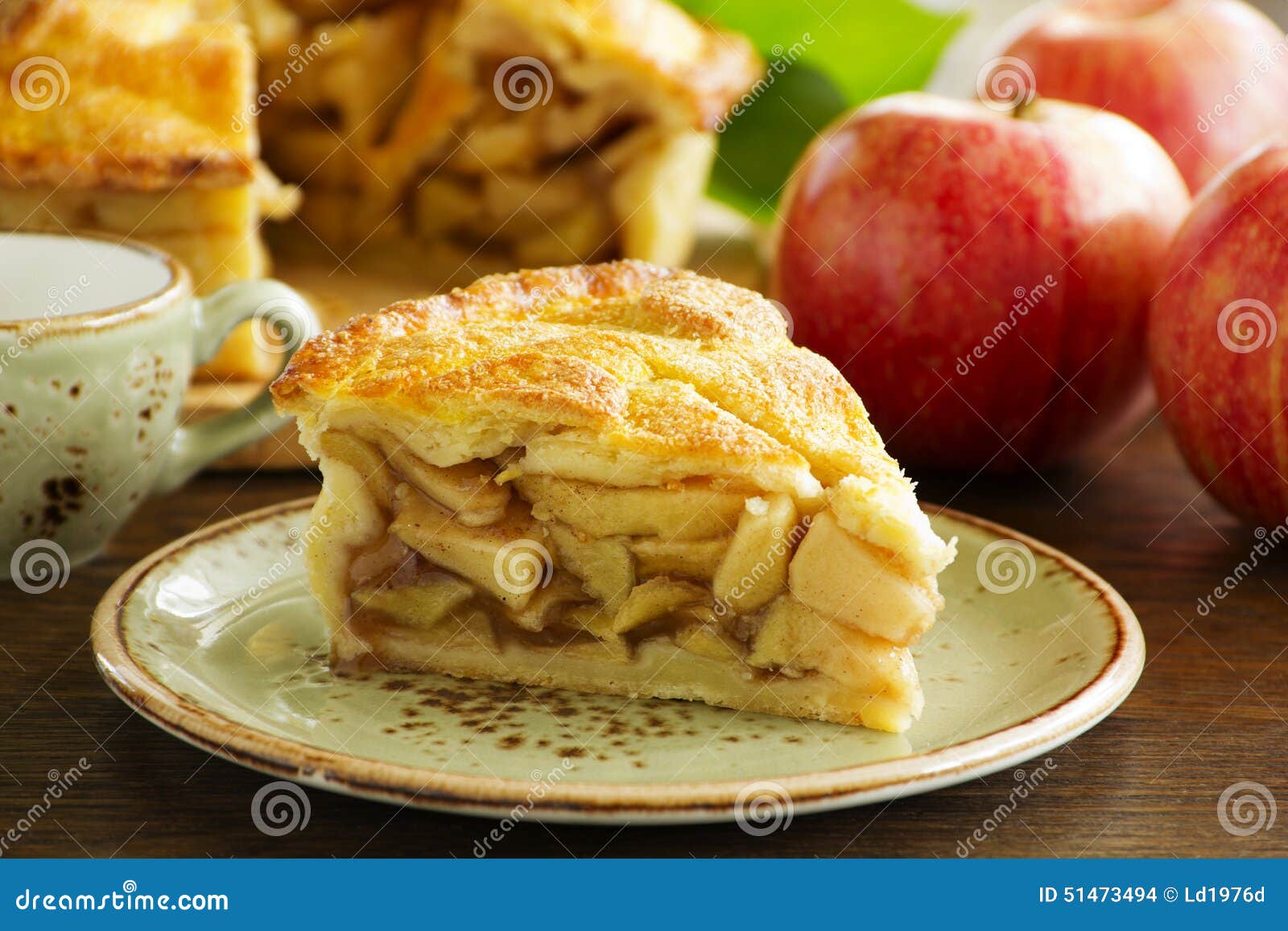 Classic American apple pie stock photo. Image of baked - 51473494