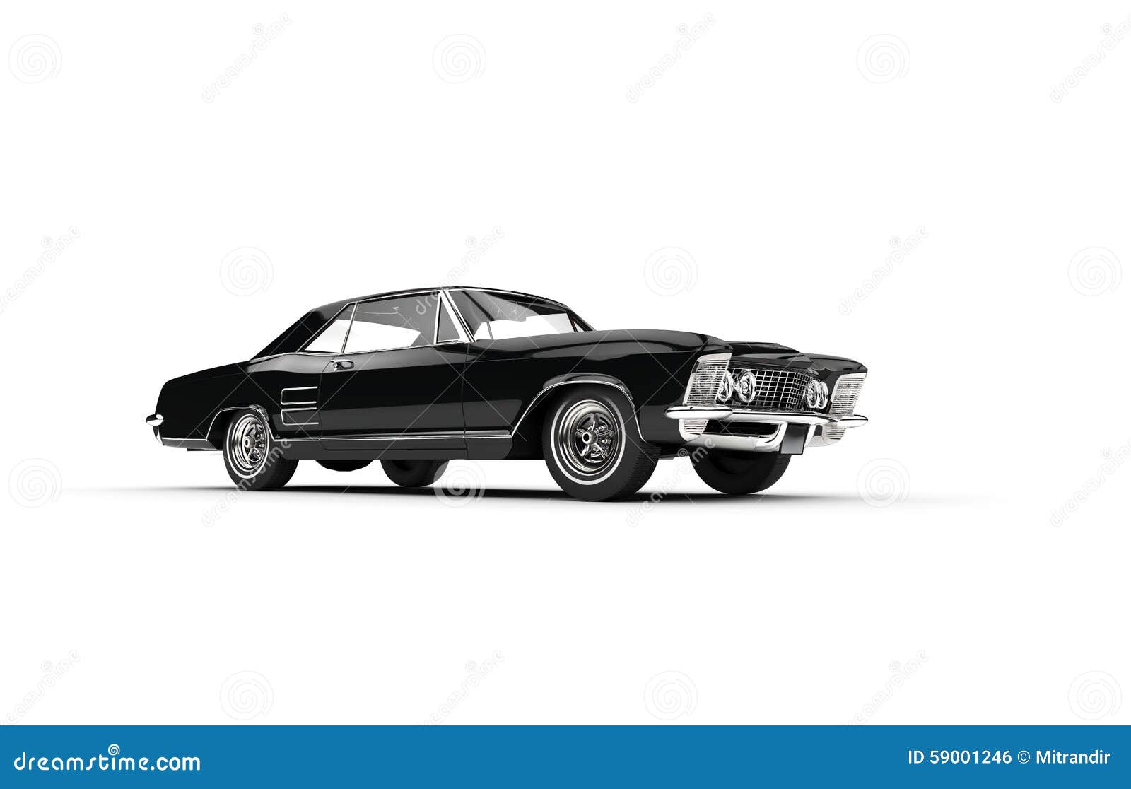 Buick Riviera Gran Sport 1972 Isolated On White Background. Cartoon ...