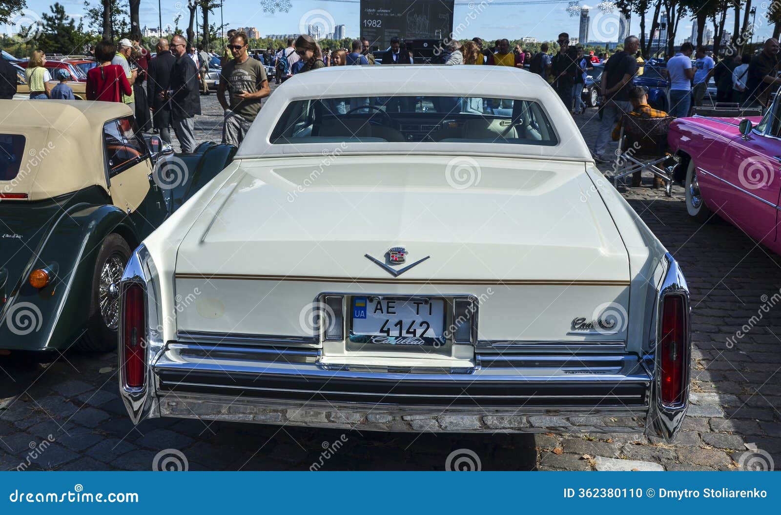 Classic American Luxury Car Cadillac DeVille. Back View Editorial Image ...