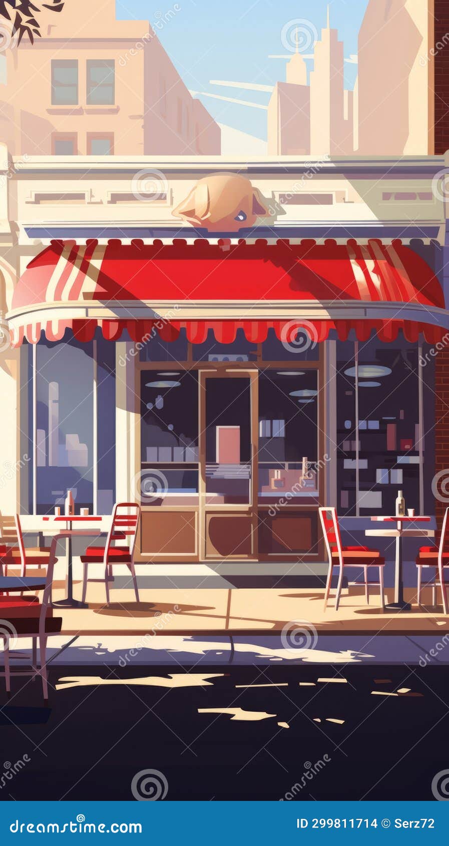 Classic American Retro Cafe Stock Photo - Image of scene, fifties ...