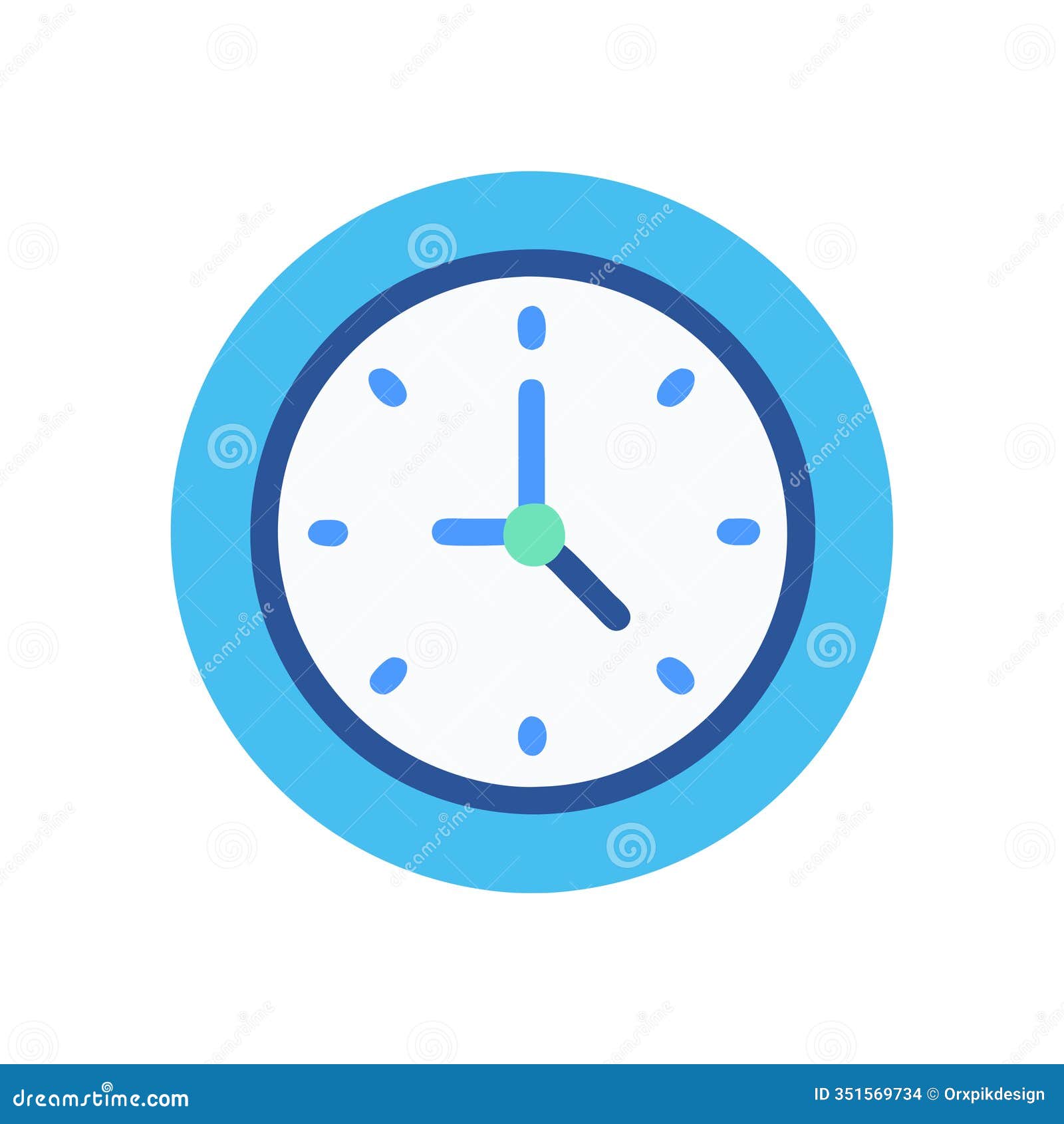 Classic Analog Clock Design for Home Stock Illustration - Illustration ...