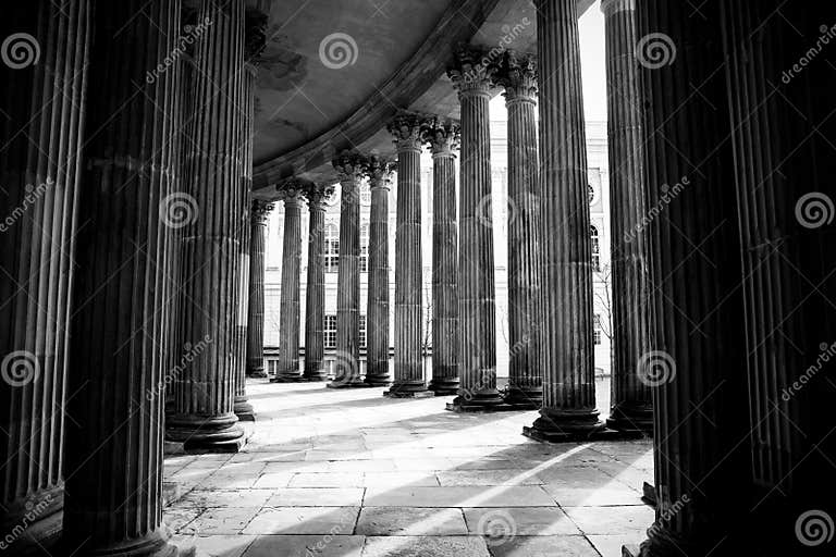Classic Ancient Colonnade, the Row of Columns Stock Photo - Image of ...