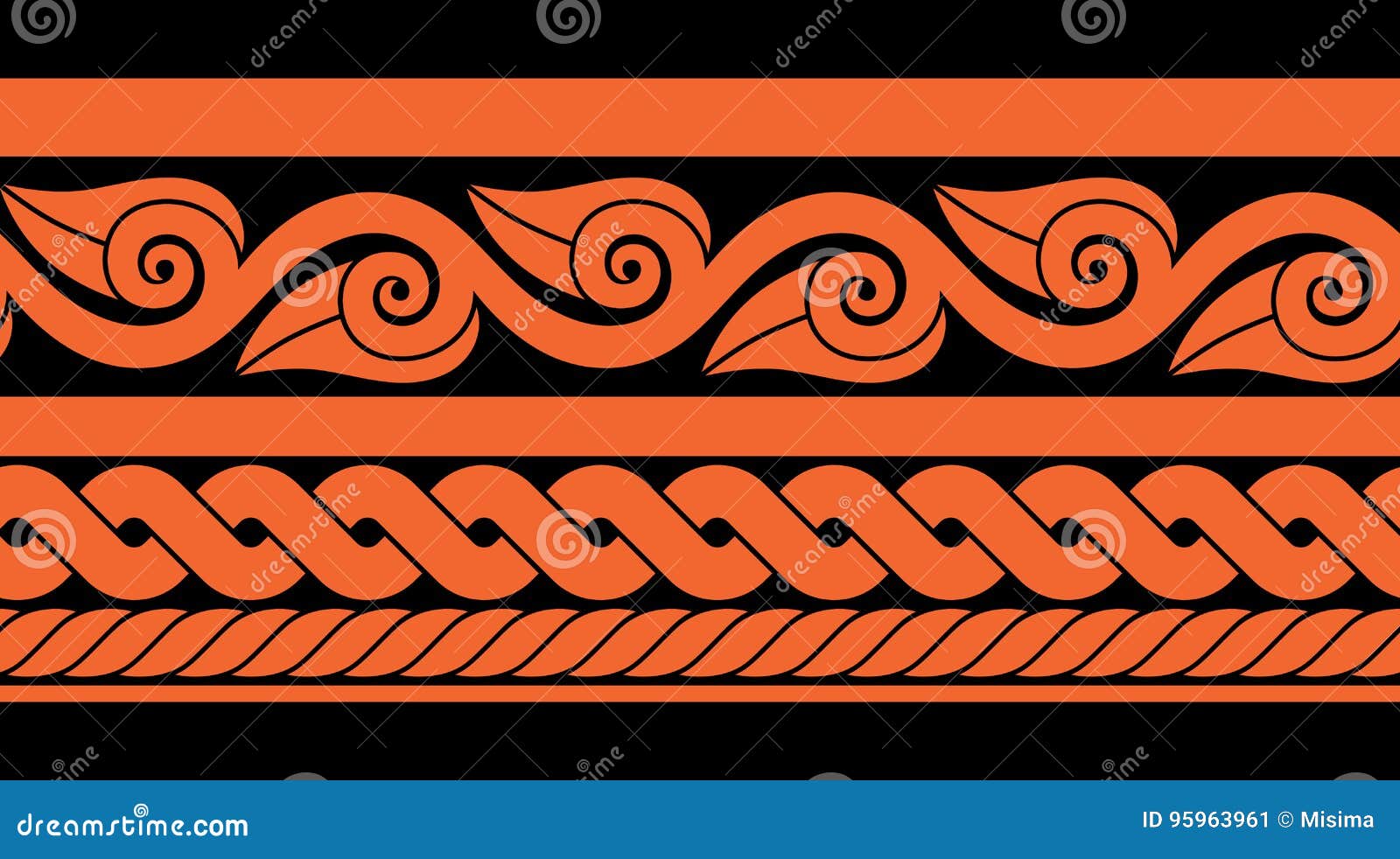 Classic Ancient Roman Border Cartoon Vector | CartoonDealer.com #95963961