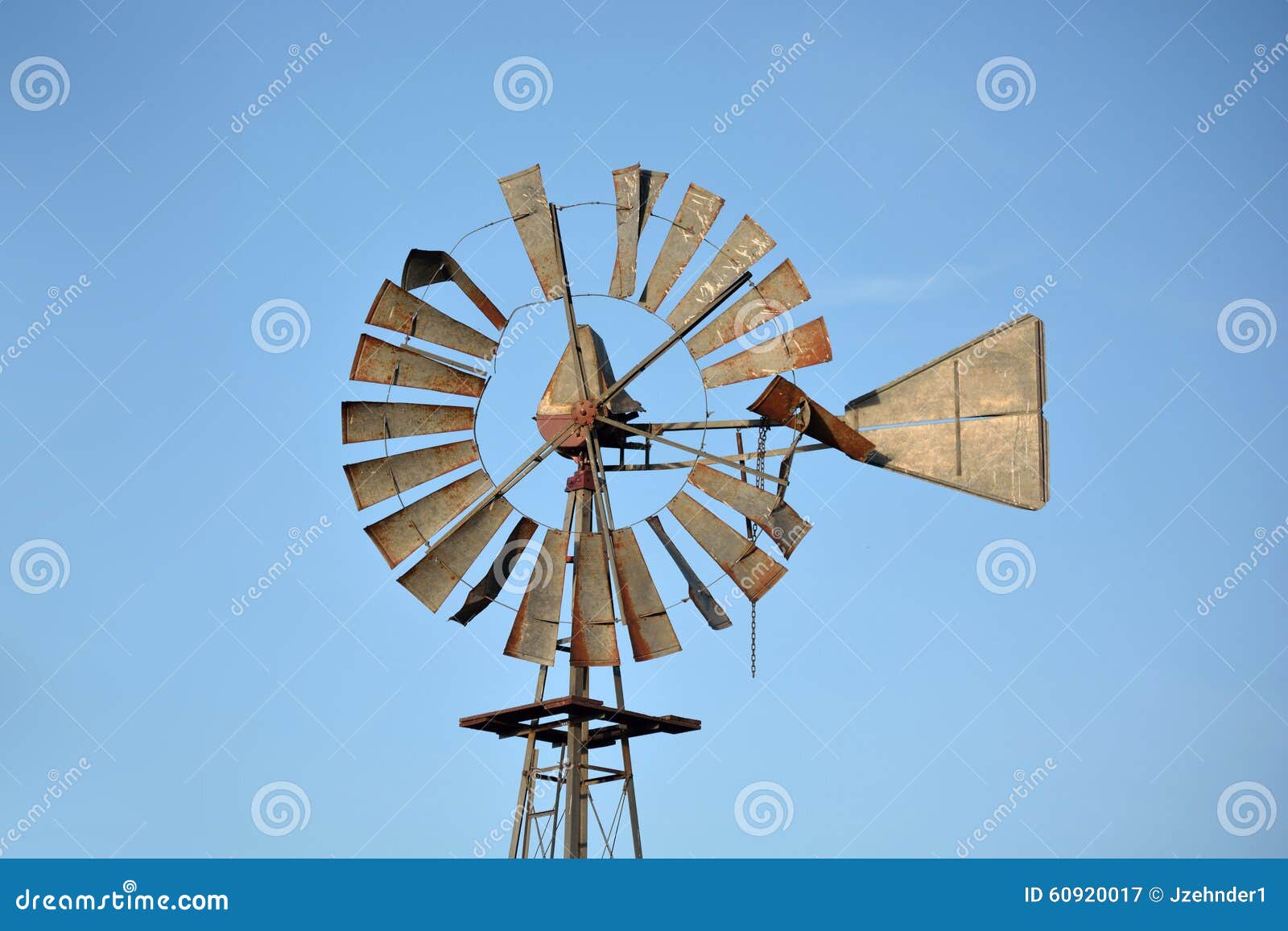 Classic Antique Farm Windmill Stock Image - Image of turbine, travel ...