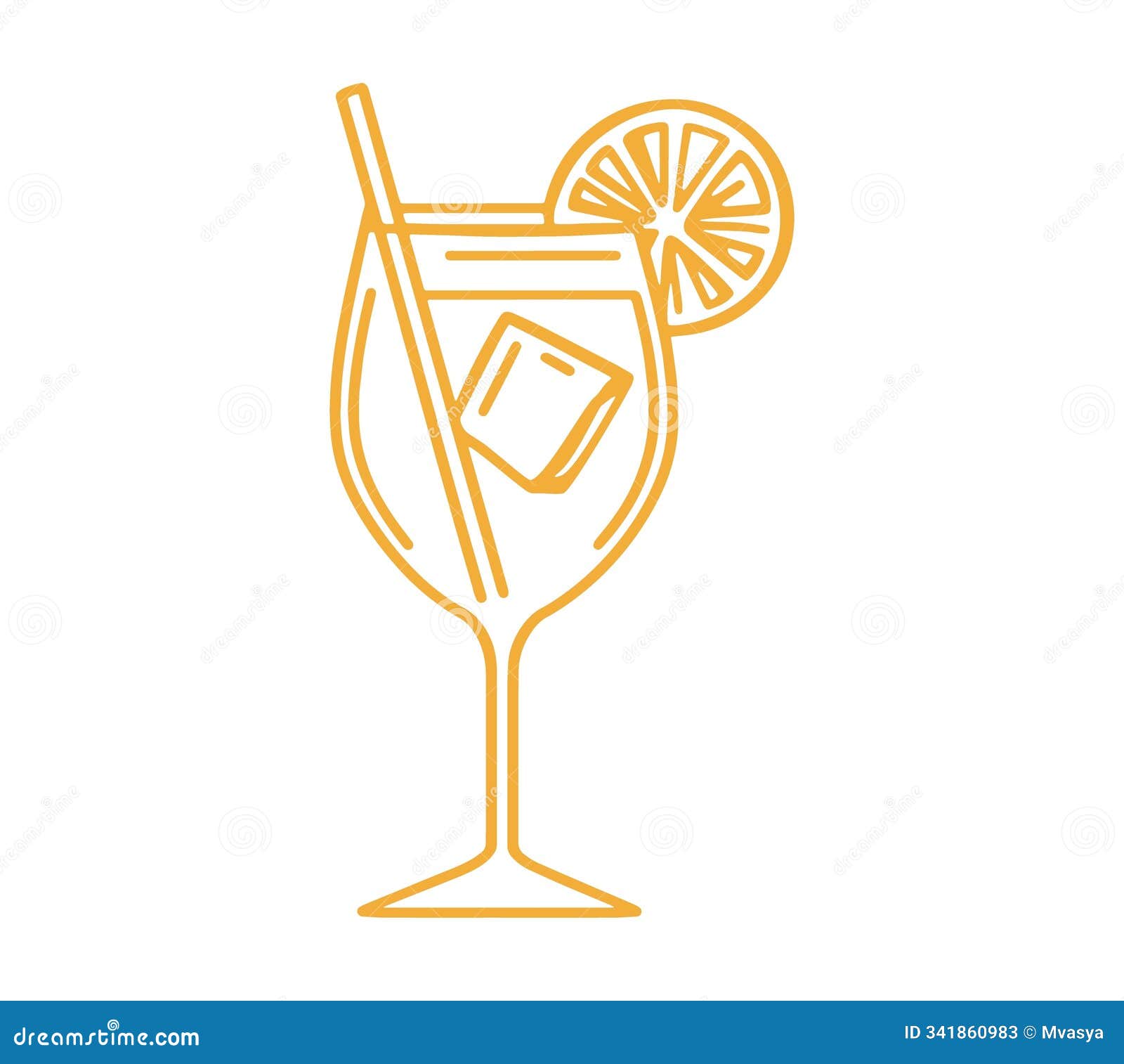 Classic Aperol Spritz Vector Illustration Stock Vector - Illustration ...