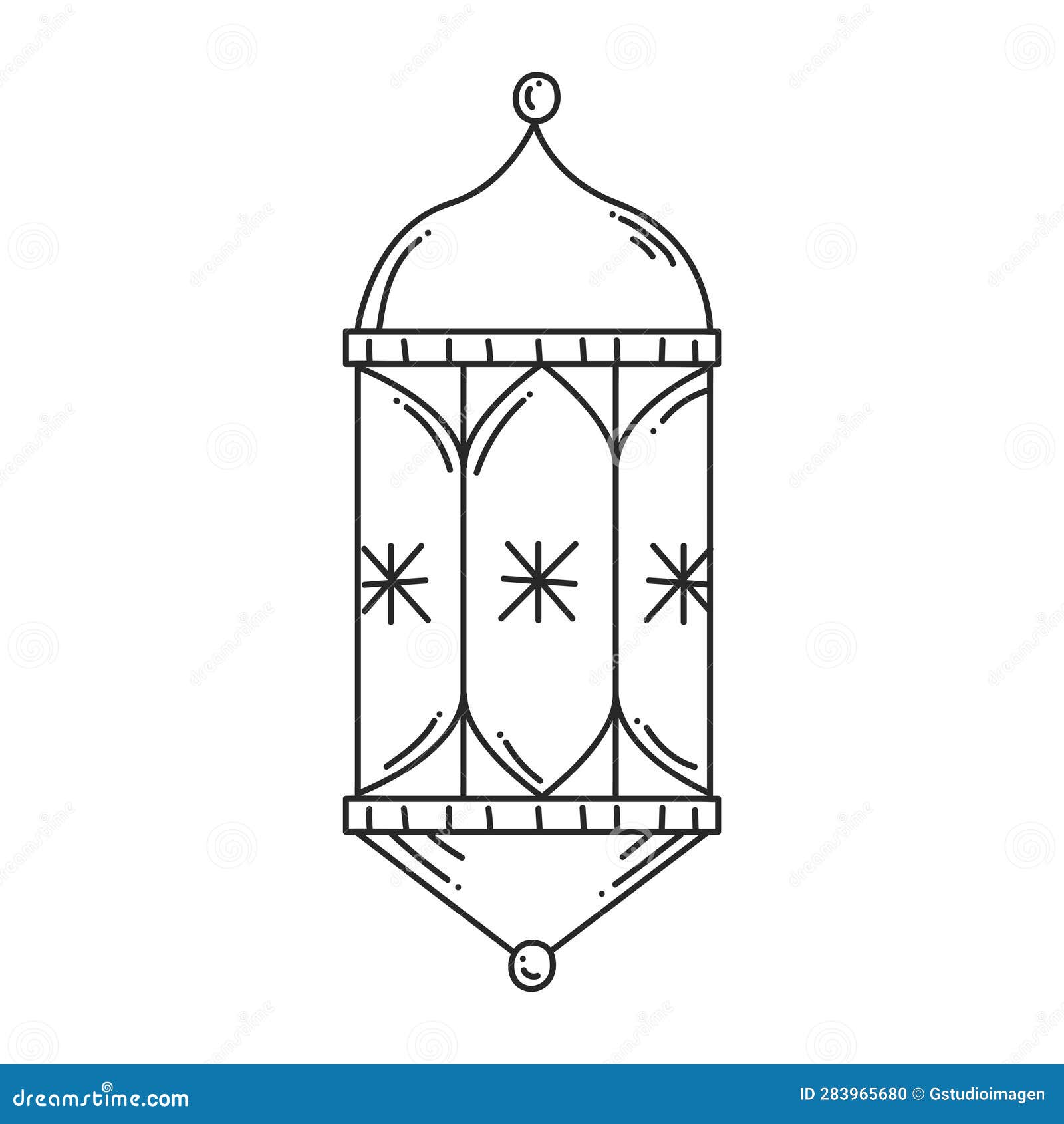 Classic arabic lamp stock vector. Illustration of arab - 283965680