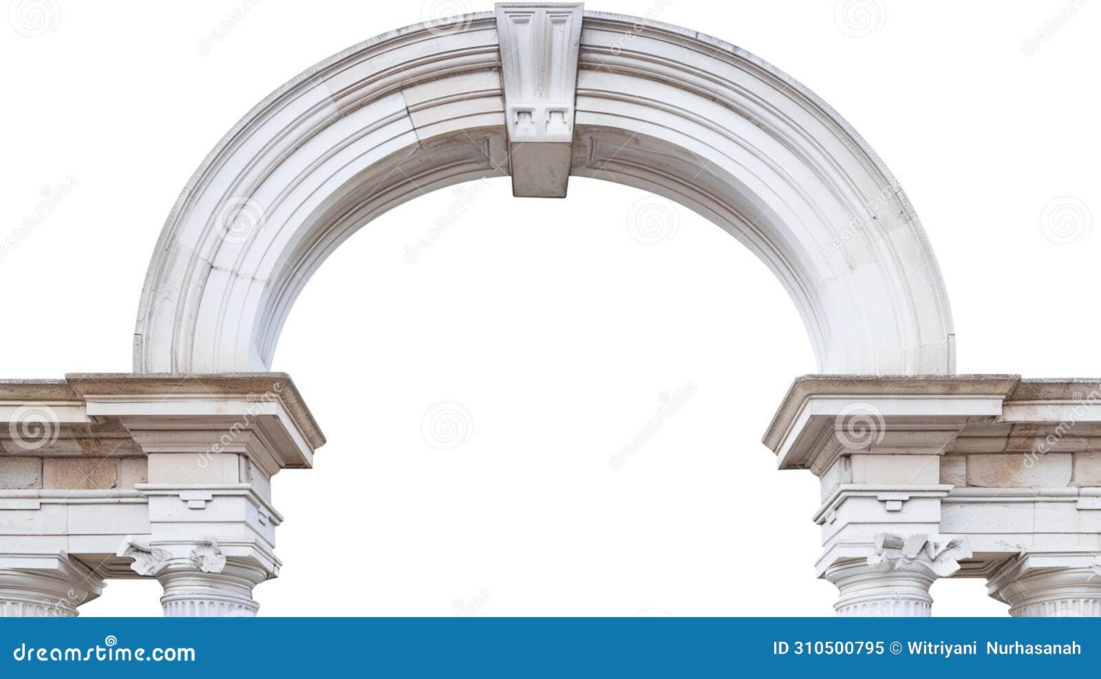 Classic Arch Isolated on White Architectural Feature. Generative Ai ...