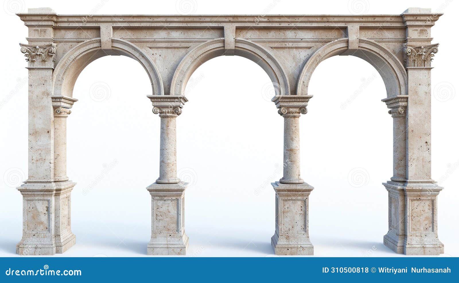 Classic Arch Isolated on White Architectural Feature. Generative Ai ...