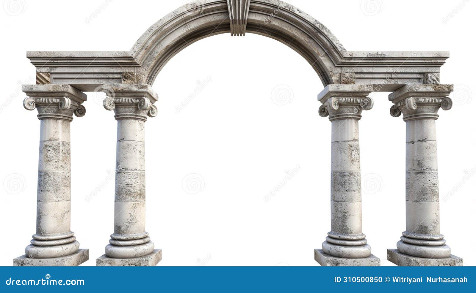 Classic Arch Isolated on White Architectural Feature. Generative Ai ...