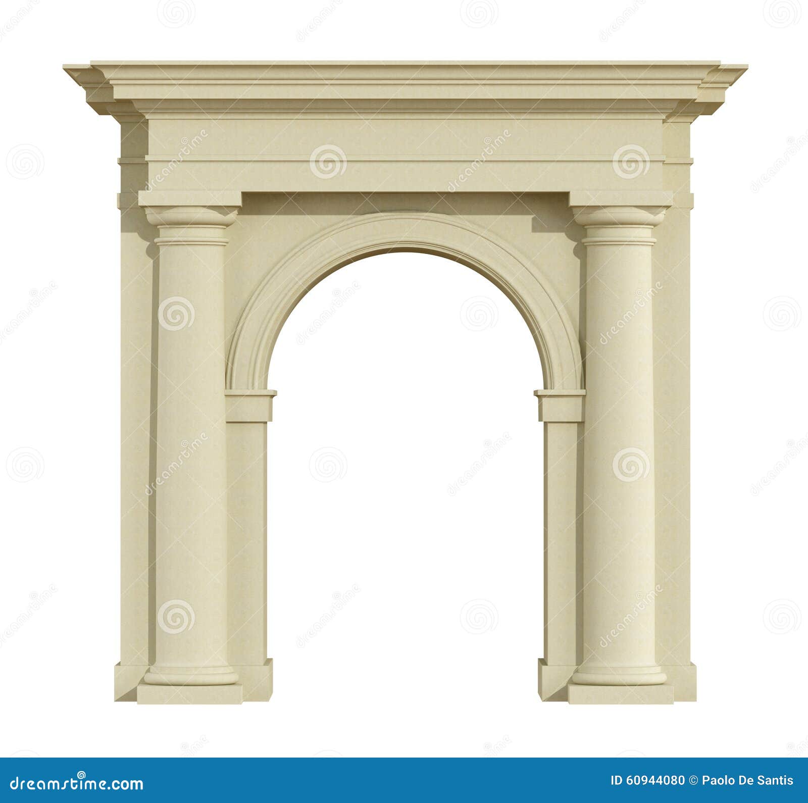Classic arch on white stock illustration. Illustration of classic ...