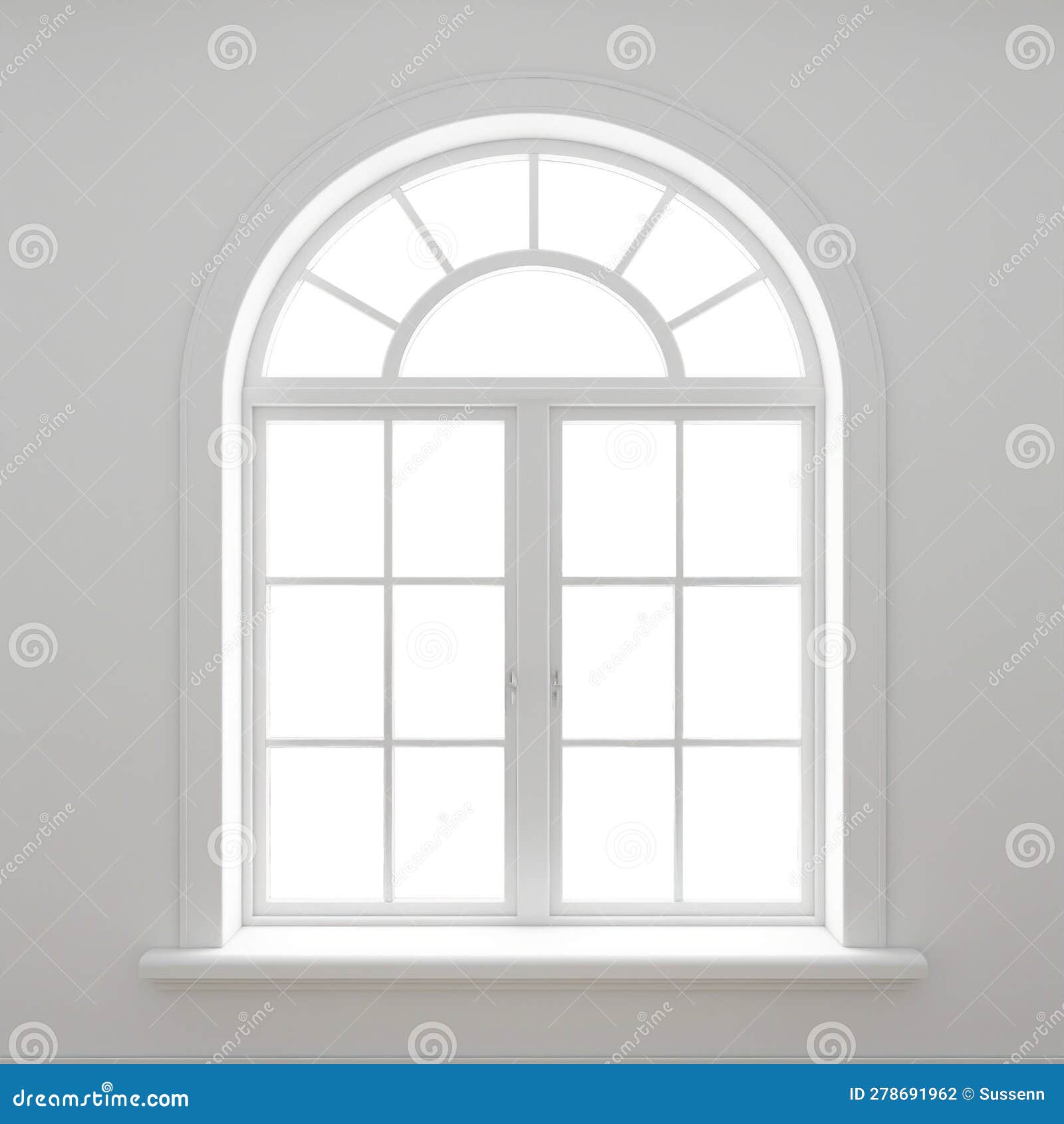 Classic Arched Window stock photo. Image of glass, building - 278691962