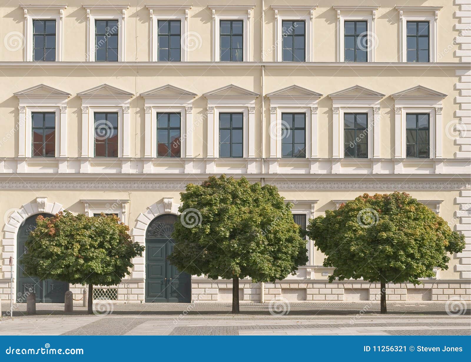 Architectural Facade Drawing, Two Color Palette Guide, Pencils A ...