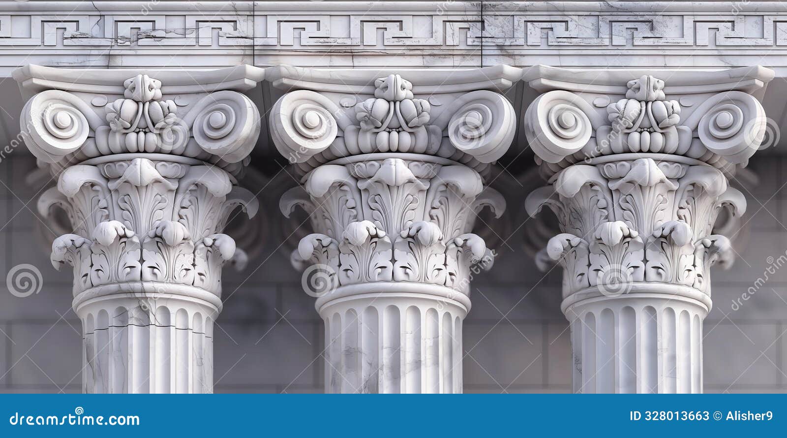 Classic Architecture Column Pillar Design Detailed Element Stock ...