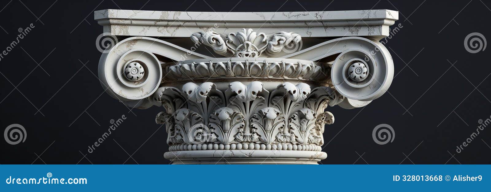 Classic Architecture Column Pillar Design Detailed Element Stock ...