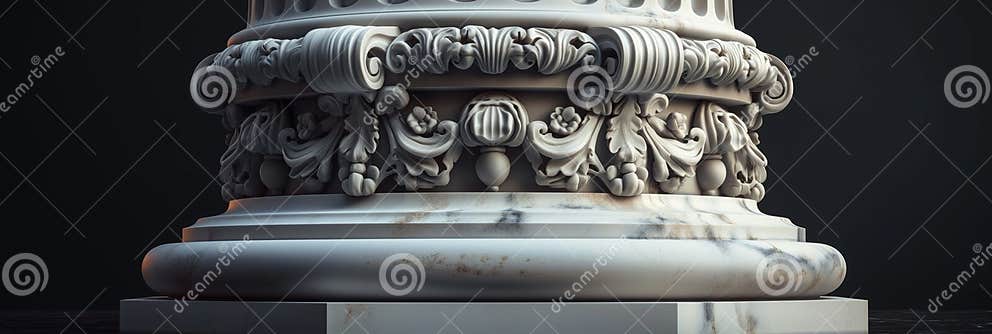 Classic Architecture Column Pillar Design Detailed Element Stock ...