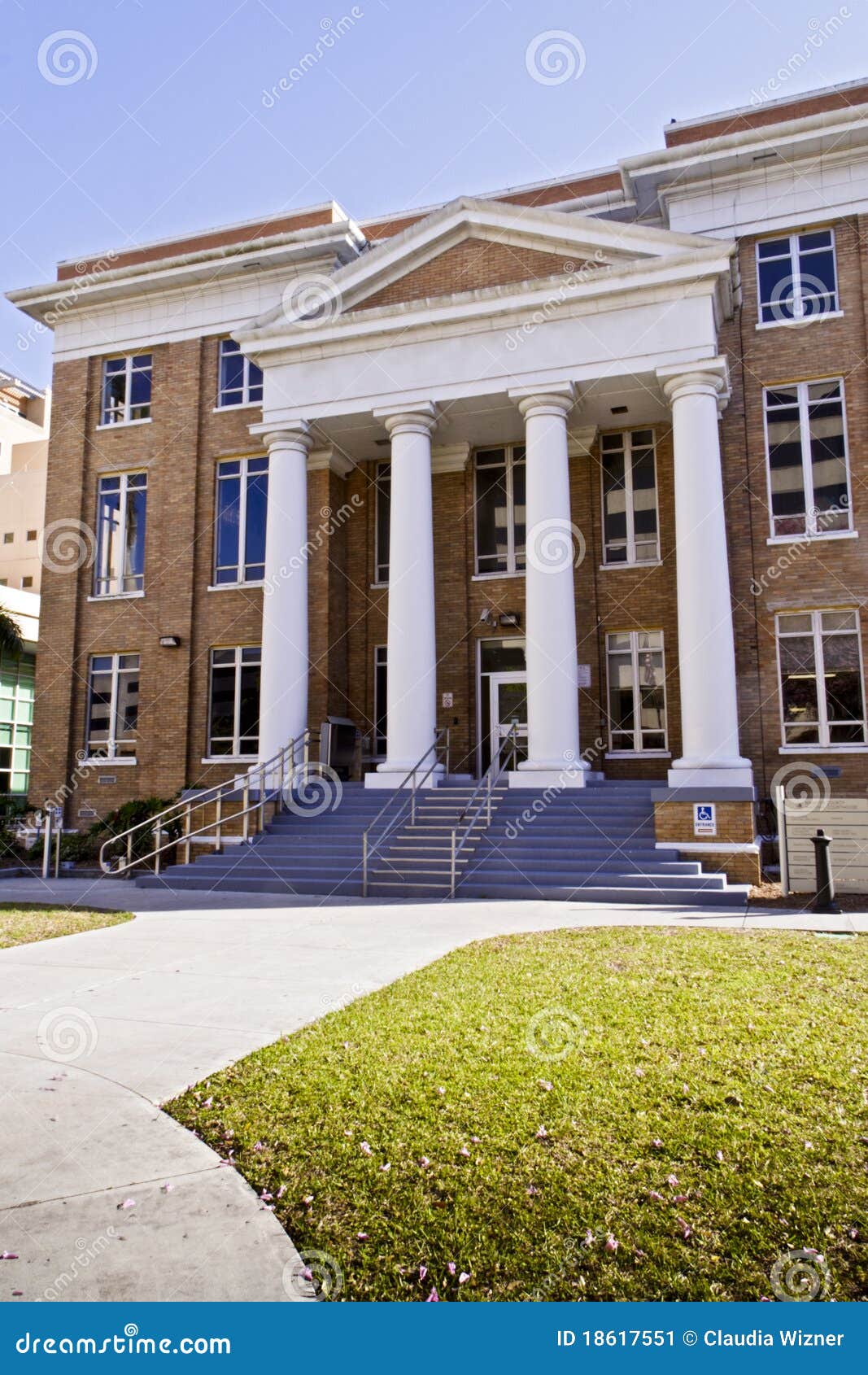 Classic Architecture with Columns Stock Image - Image of community ...