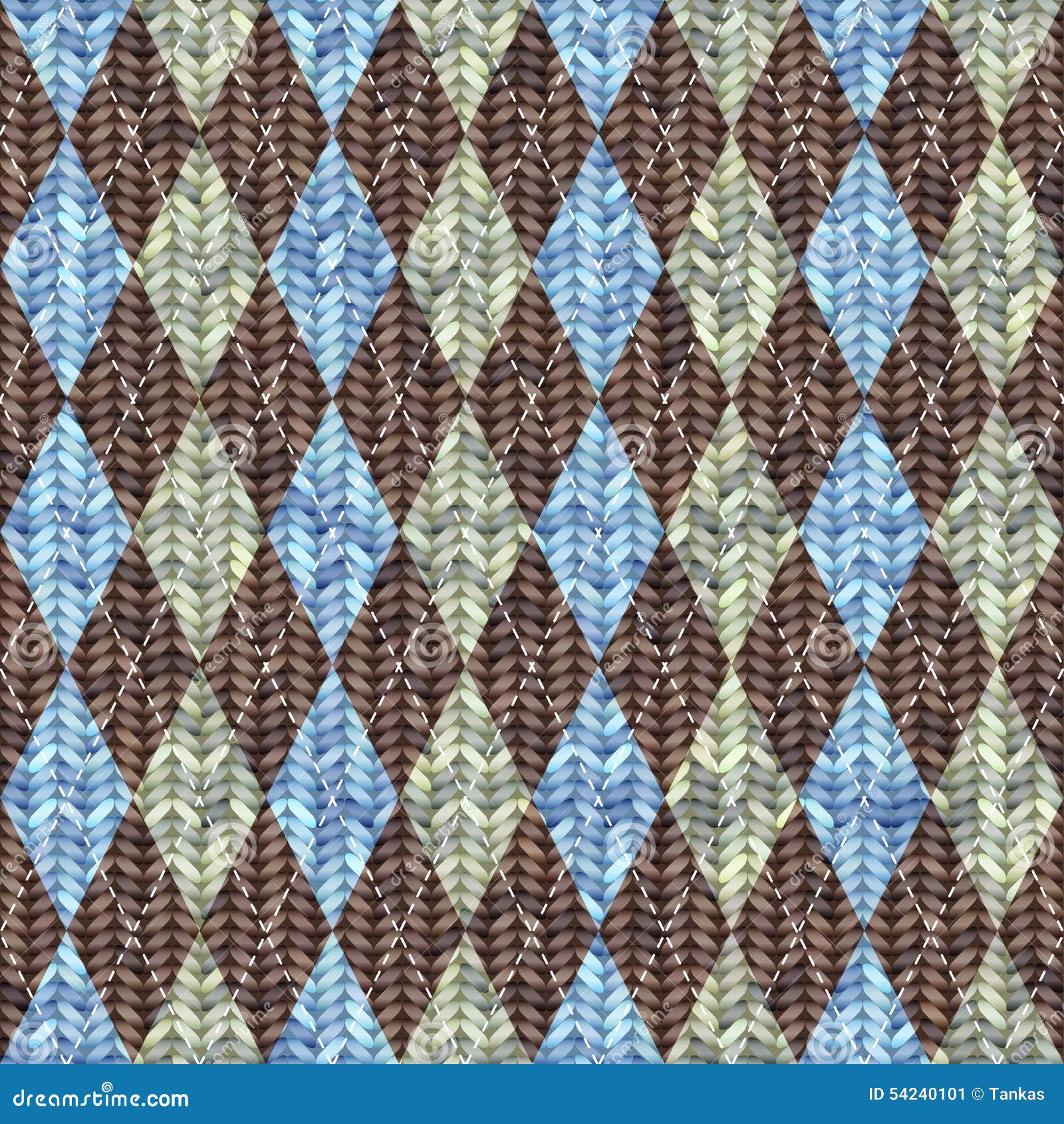 Classic Argyle Pattern in Knitting Style Stock Vector - Illustration of ...