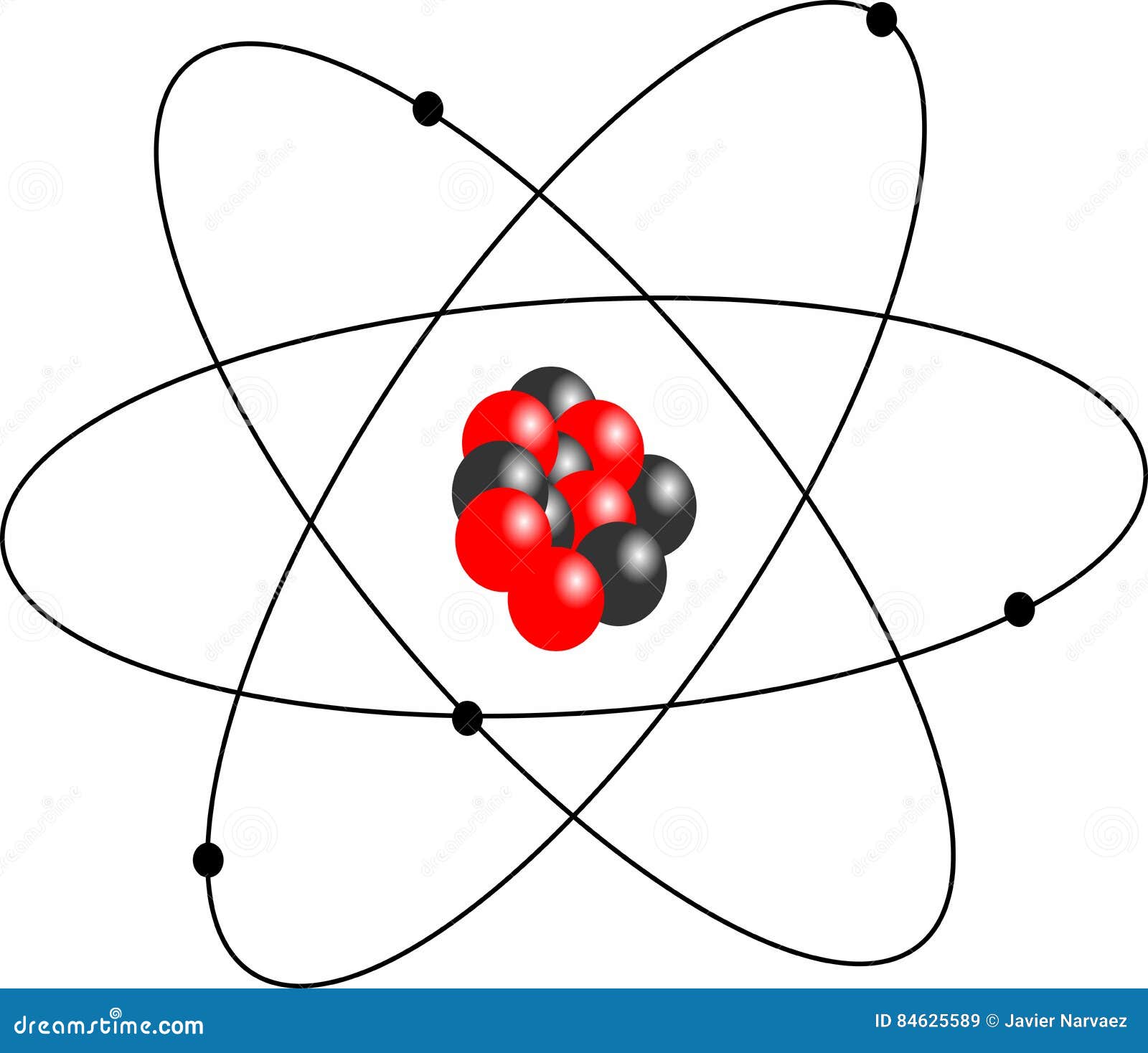 Classic atom stock illustration. Illustration of white - 84625589