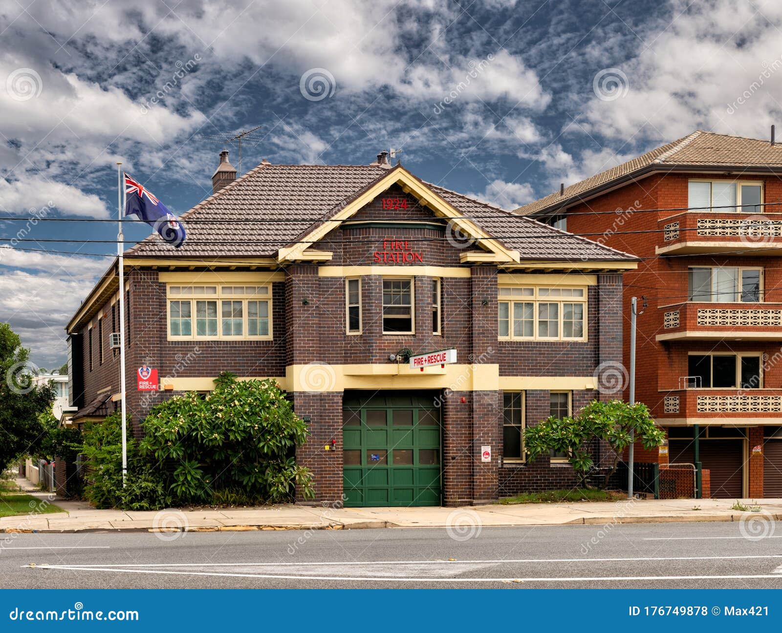 Classic Australian Architecture Design 1924 Fire Station Editorial ...