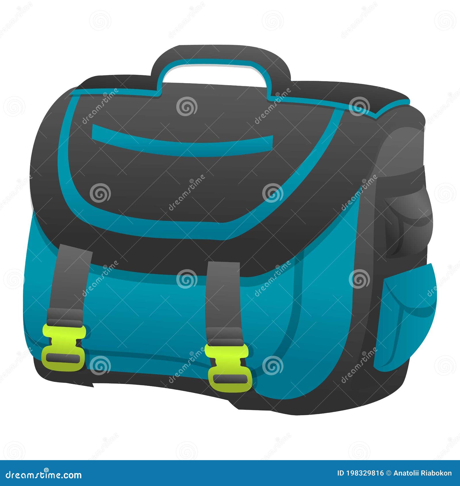 Classic Backpack Icon, Cartoon Style Stock Vector - Illustration of ...