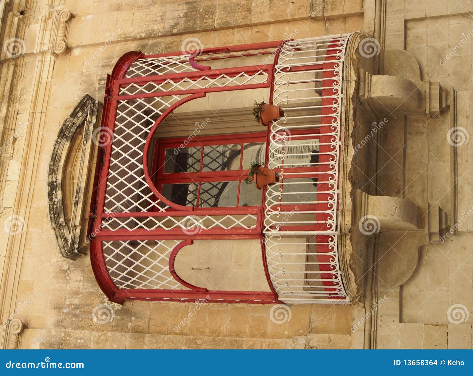 Classic balcony in malta stock photo. Image of authentic - 13658364