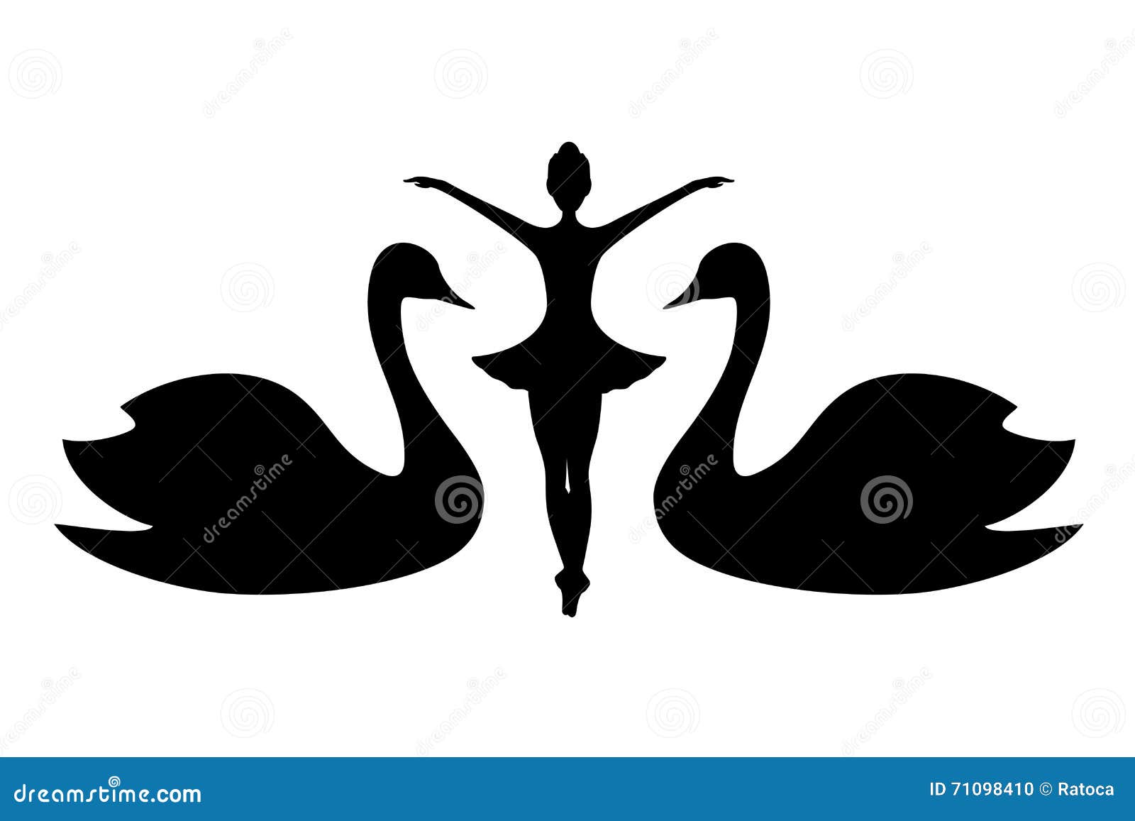 Classic ballet stock vector. Illustration of silhouette - 71098410